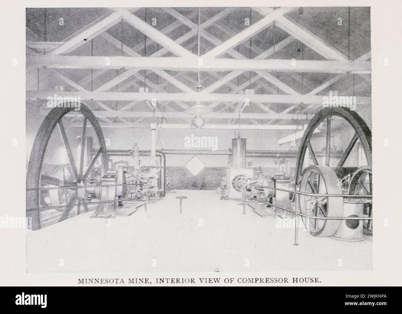 Minnesota mine Interior view of compressor house from the Article ...