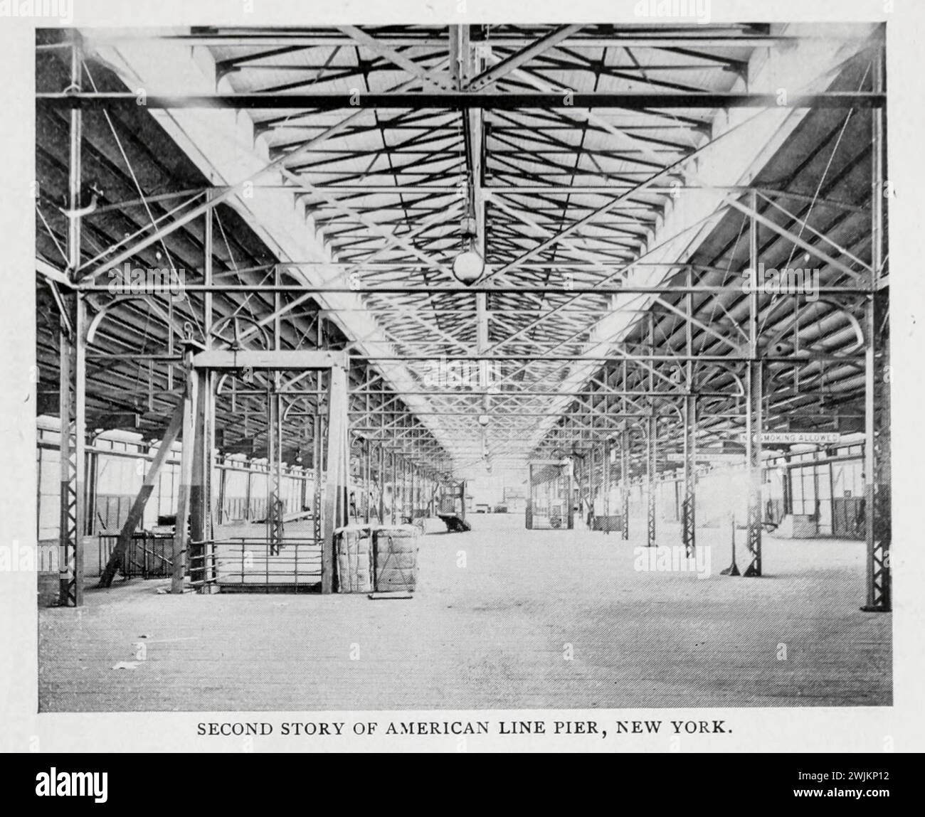 Second story of American Line Pier, New York from the Article MODERN ...