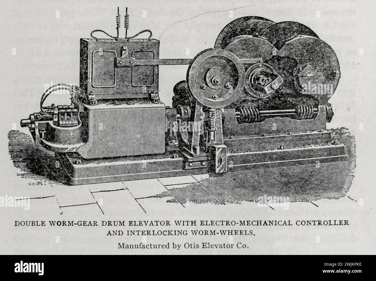 DOUBLE WORM-GEAR DRUM ELEVATOR WITH ELECTRO-MECHANICAL CONTROLLER AND ...