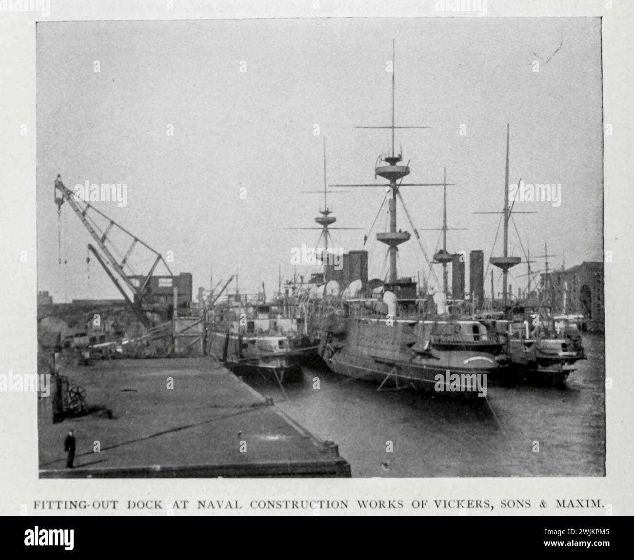 Fitting Out Doc at Naval Construction Works of Vickers, Sons & Maxim ...