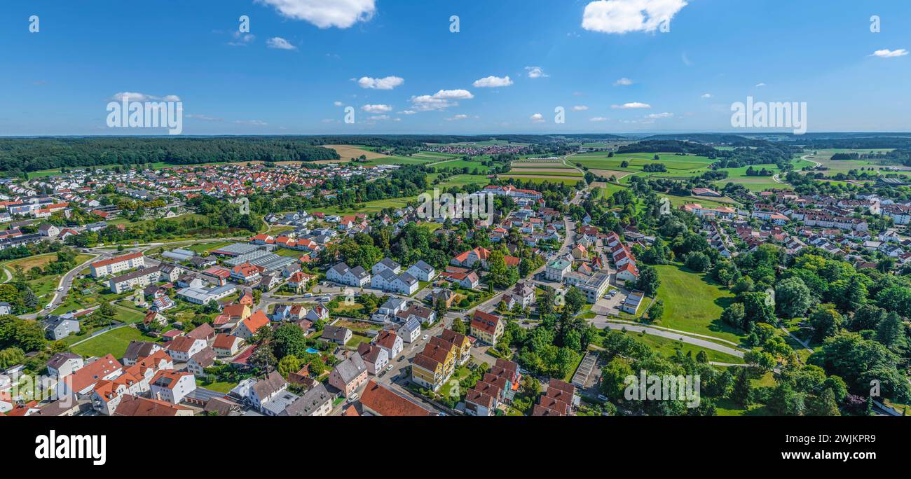 Die mittelschwäbische Stadt Krumbach von oben Ausblick auf Krumbach im ...