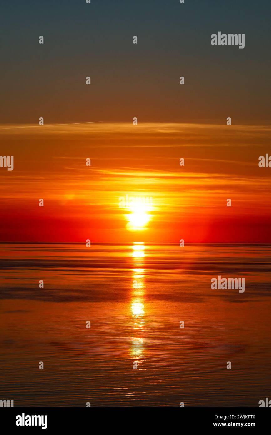 Magical sunset over the Gulf of Finland, Baltic sea Stock Photo - Alamy
