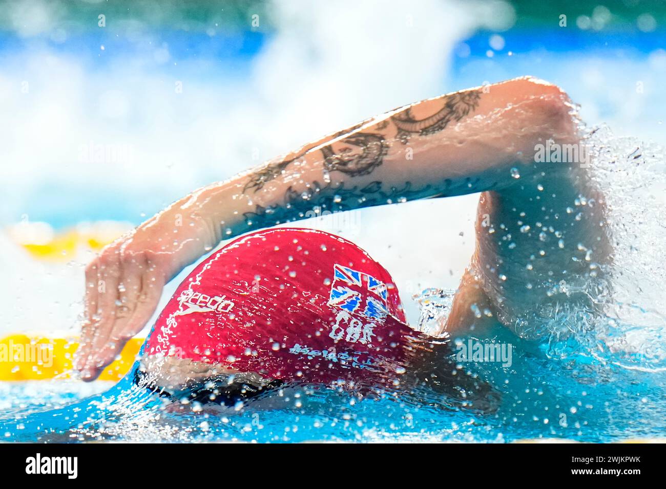 Matthew Richards of Britain competes in the men's 4x200m freestyle heat ...