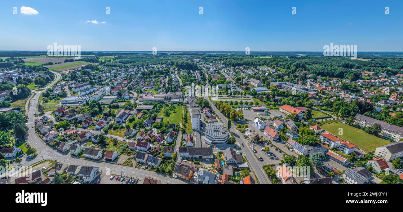 Die mittelschwäbische Stadt Krumbach von oben Ausblick auf Krumbach im ...