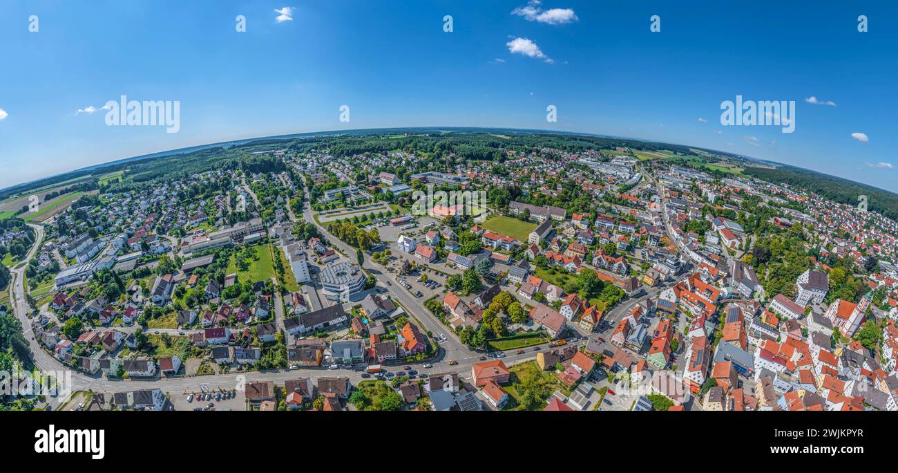 Die mittelschwäbische Stadt Krumbach von oben Ausblick auf Krumbach im ...