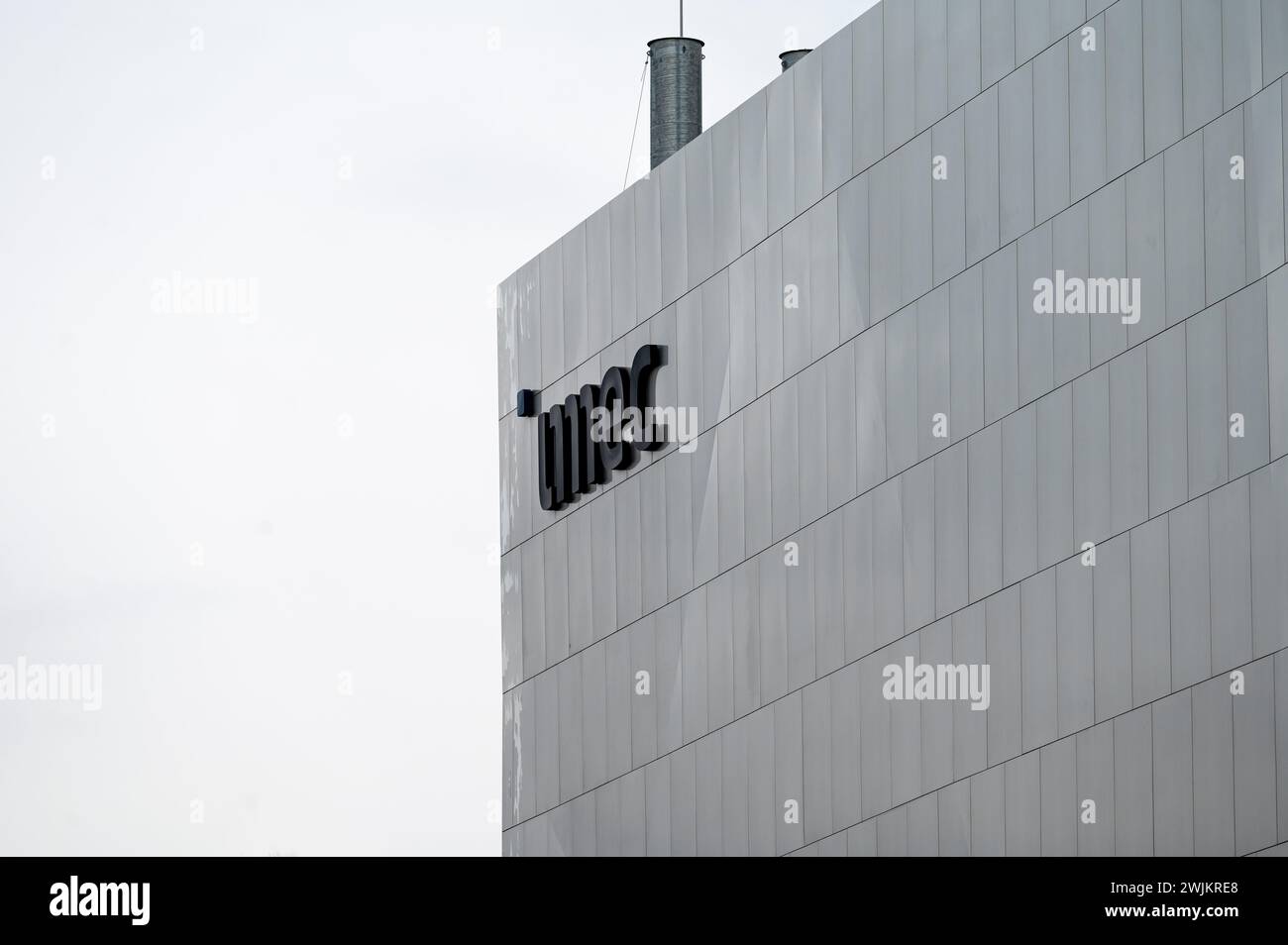 Leuven, Flemish Brabant, Belgium, February 10, 2024 - Sign of the Imec ...