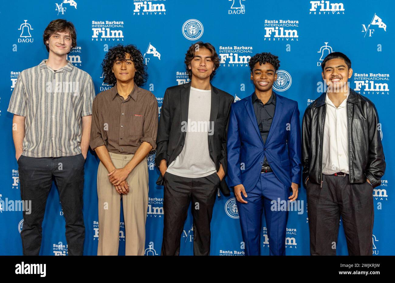 Santa Barbara, USA. 15th Feb, 2024. Red carpet arrivals: (l-r) Trevor ...