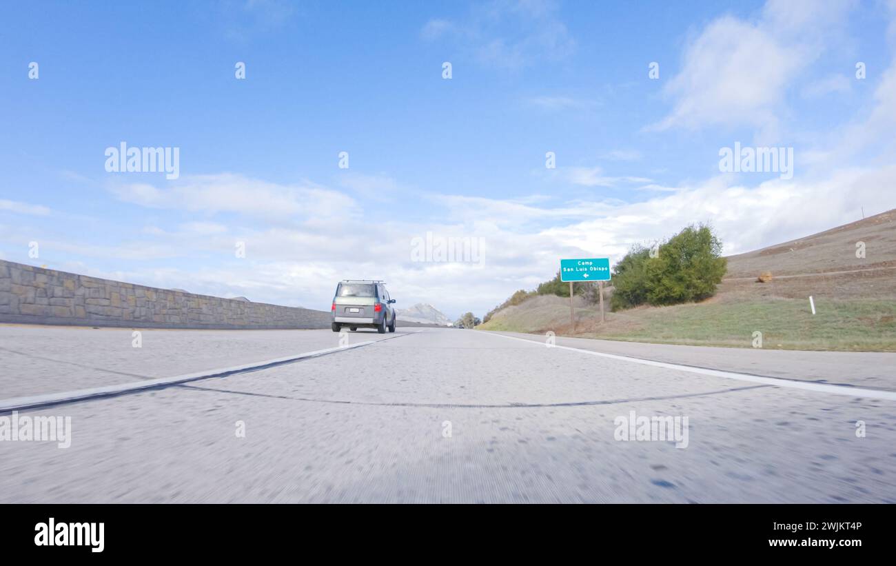 Winter Drive on Highway 101 Near SLO Stock Photo - Alamy