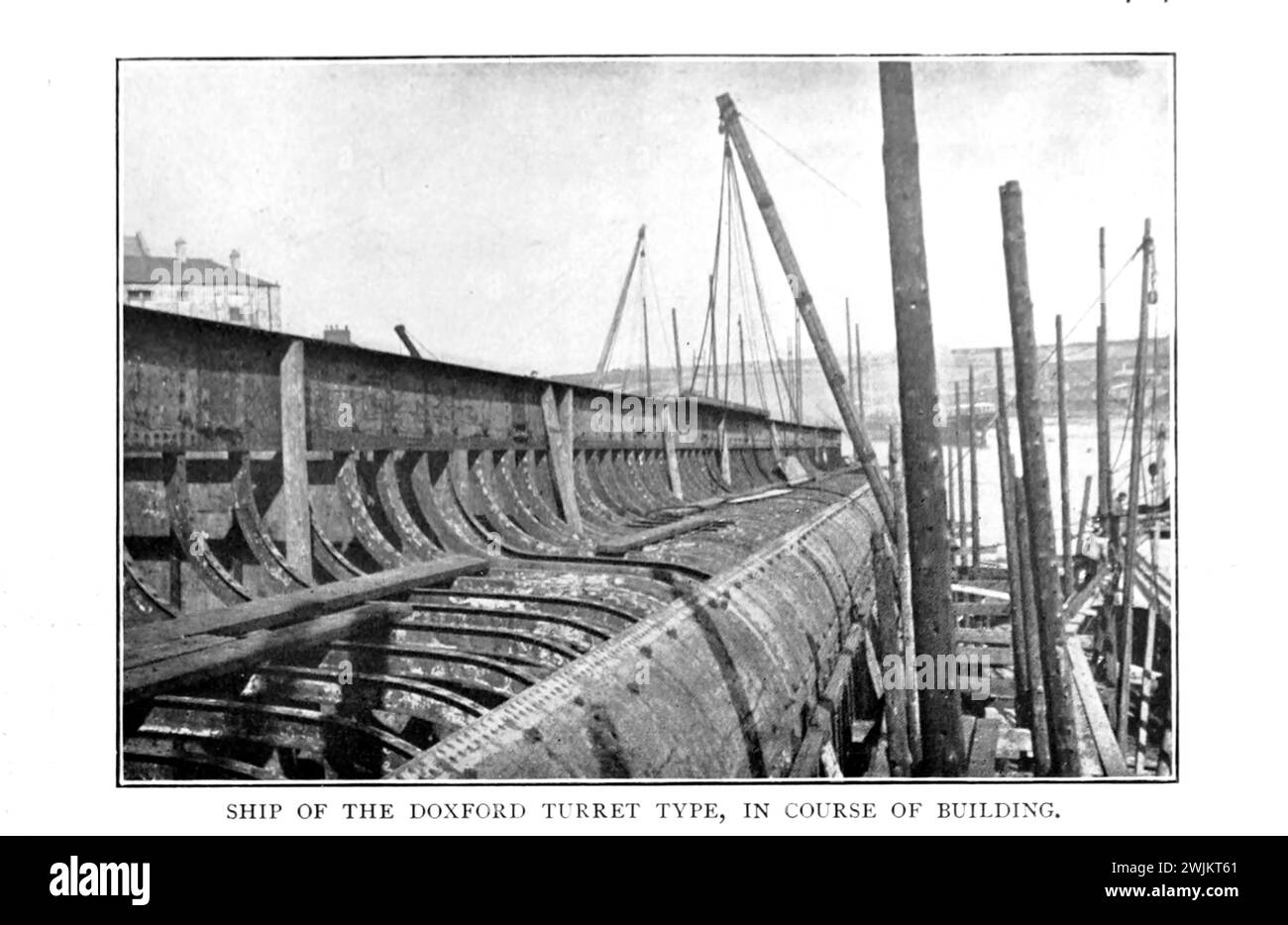 Ship of the Doxford Turret type in course of building from the Article ...