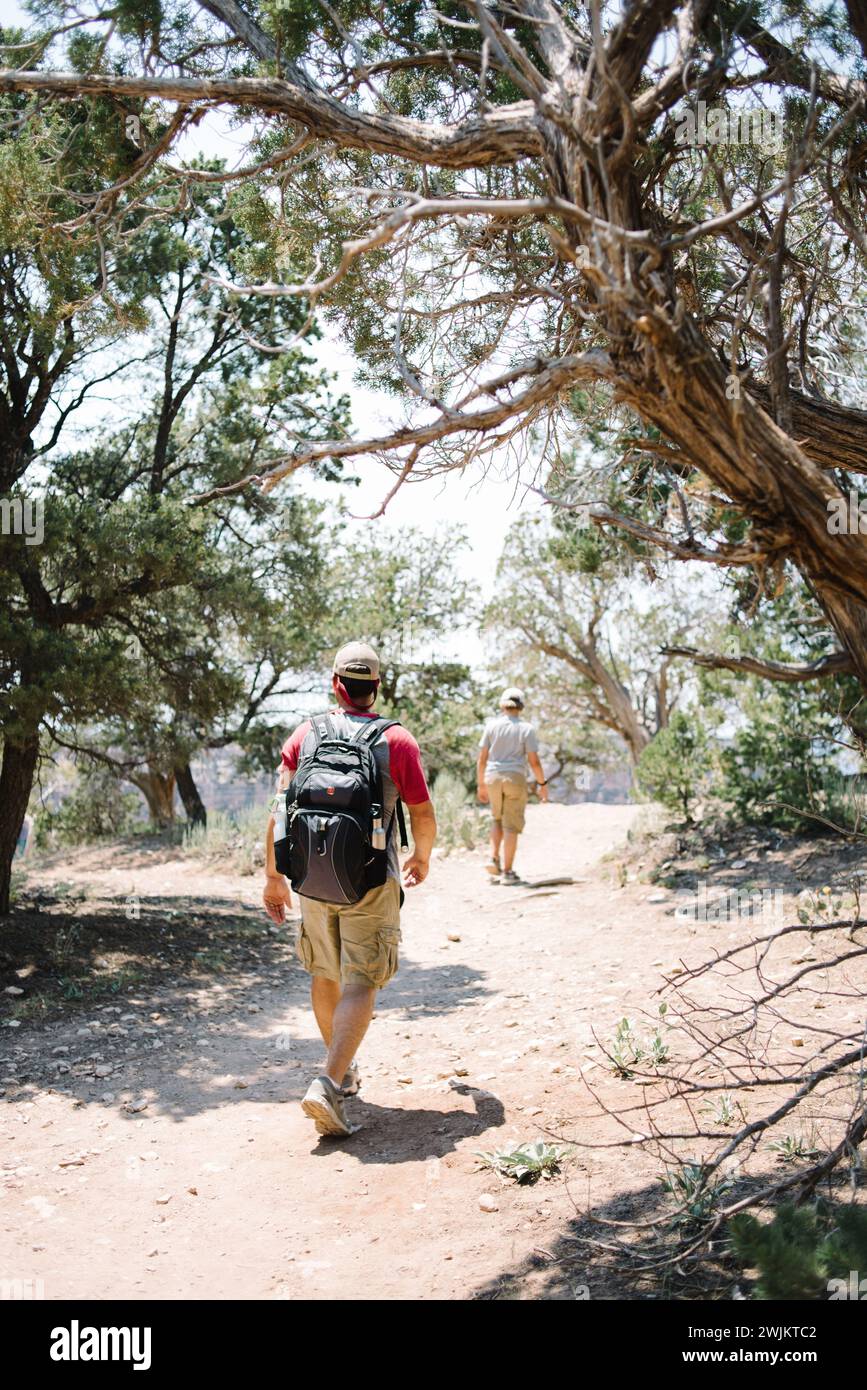 Family Exploring the Grand Canyon Stock Photo - Alamy