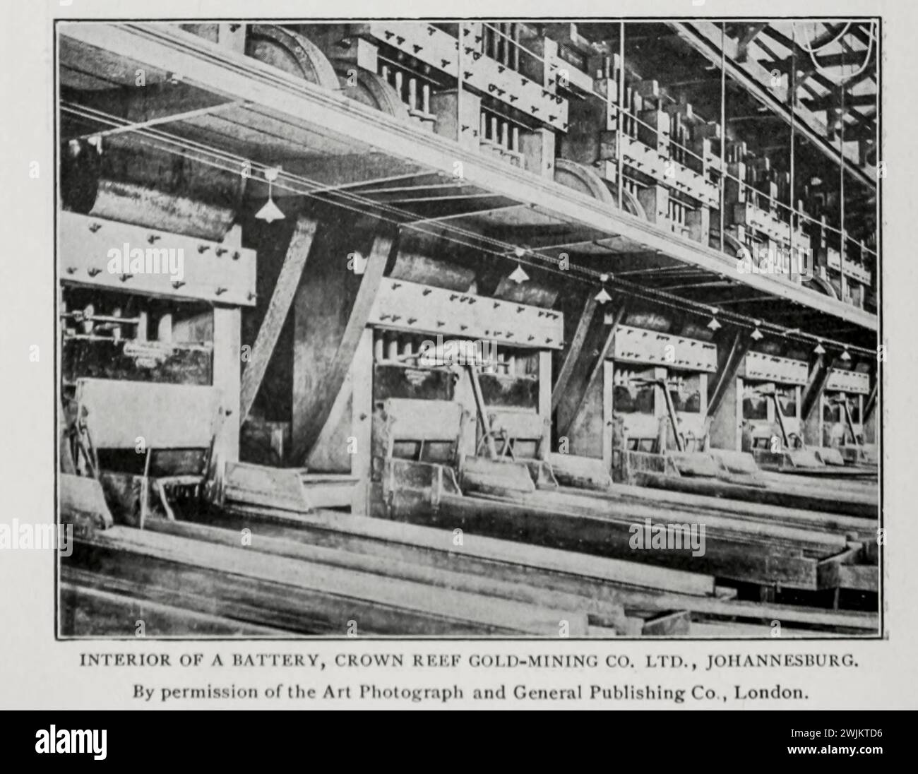 Interior of a battery, CROWN REEF GOLD-MINING CO. LTD., JOHANNESBURG ...