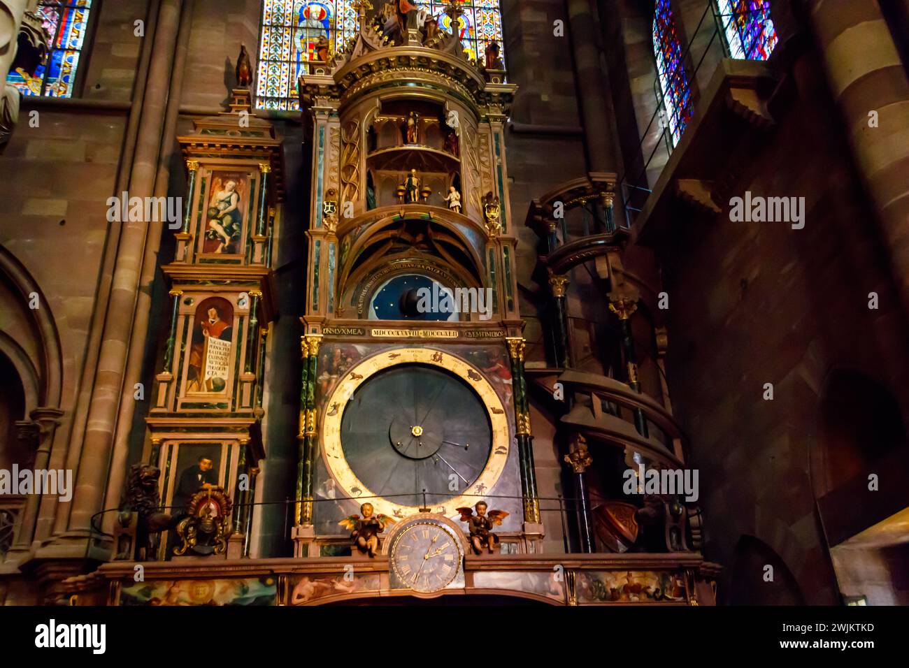 Astronomical clock in the Cathedral of Our Lady of Strasbourg in ...