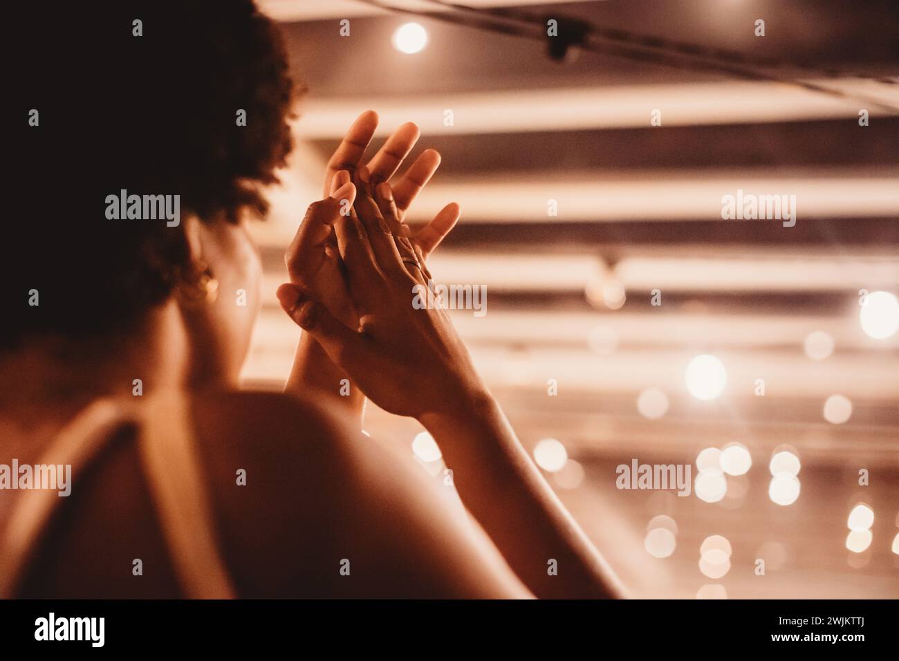 Black woman clapping and enjoying music in Brazil Stock Photo - Alamy