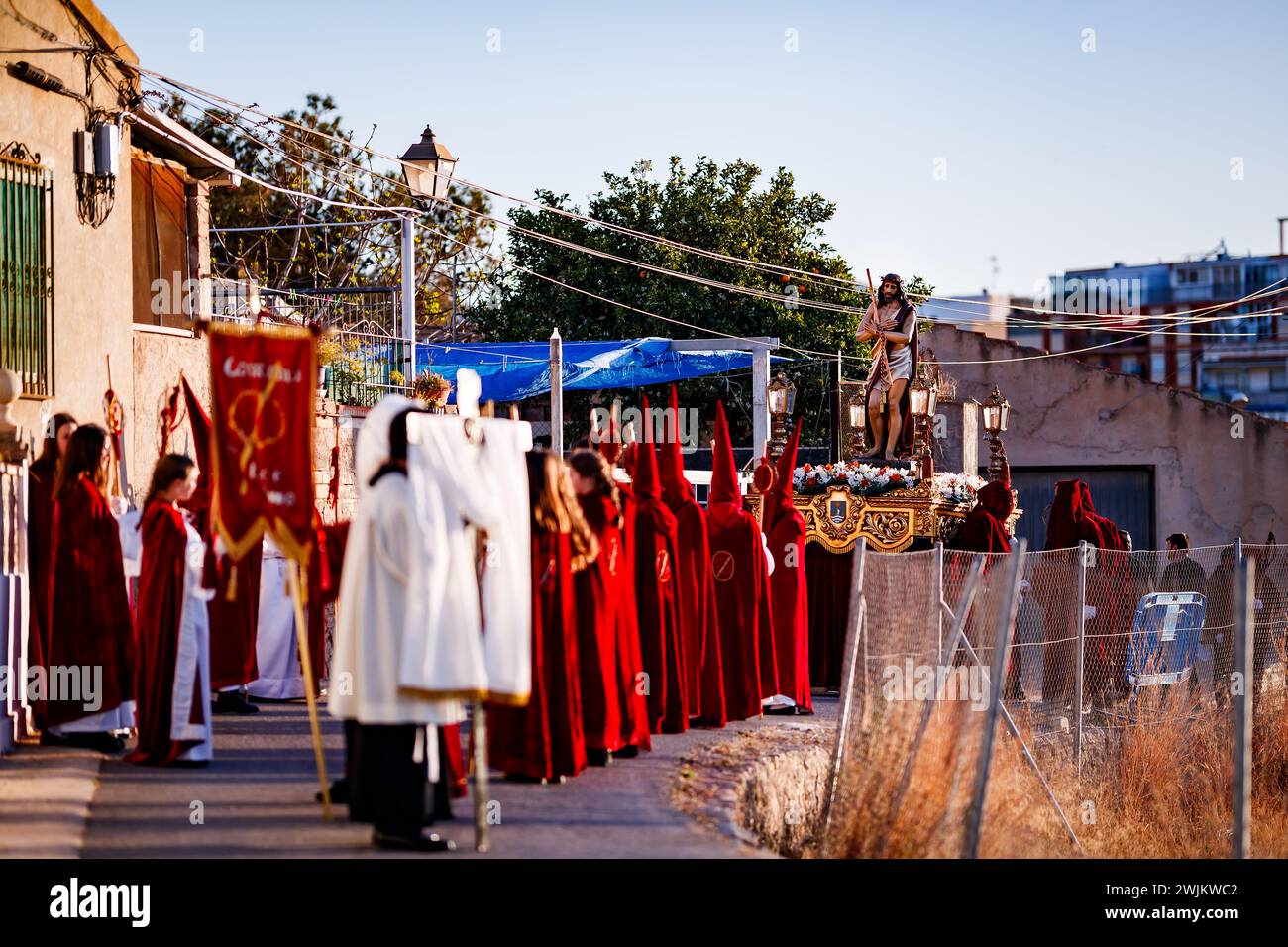 Christ in procession in Villajoyosa Stock Photo - Alamy