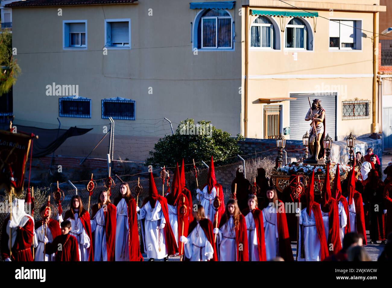 Nazarenes with Christ in the end Stock Photo - Alamy