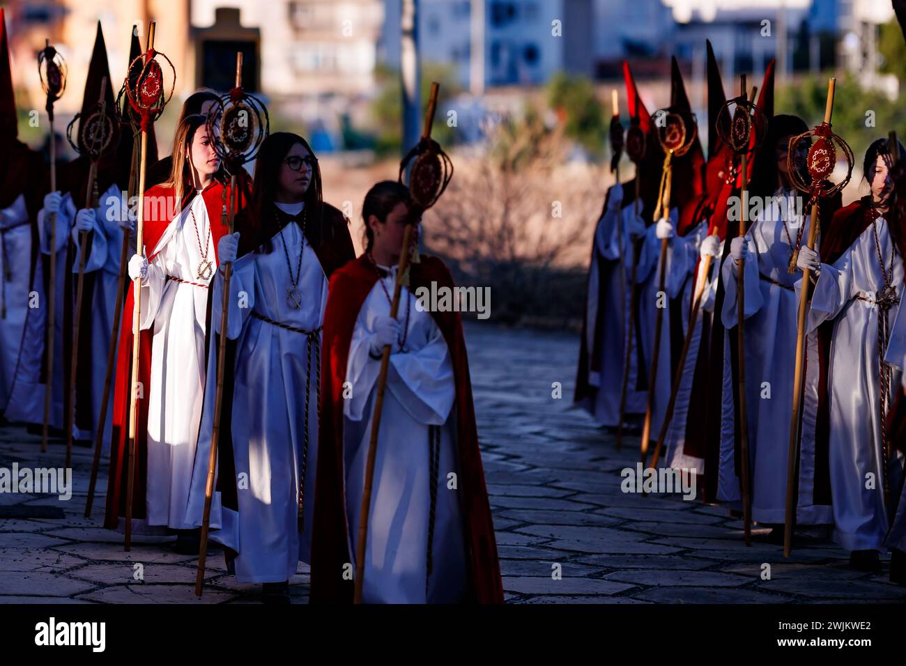 Nazarenes in the Calvary Procession Stock Photo - Alamy