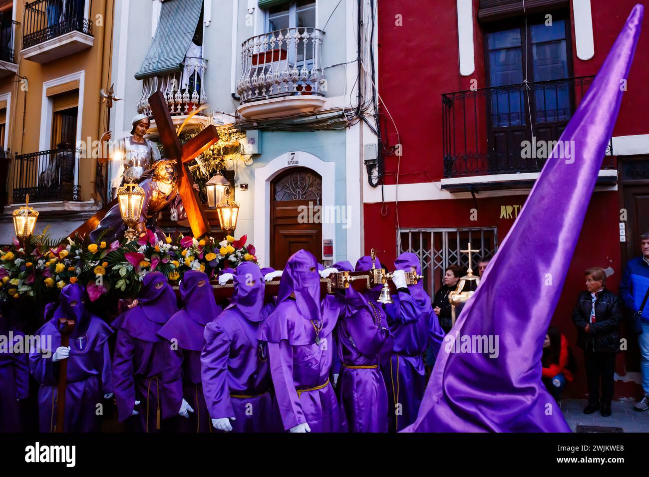 Nazarenes in the Good Friday procession Stock Photo - Alamy