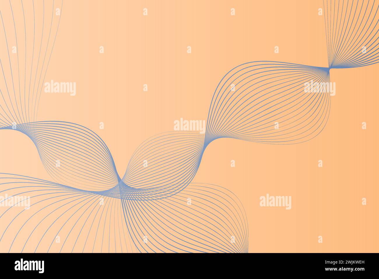 Curved blue lines, showcase its smooth and flowing forms on a golden background Stock Vector ...
