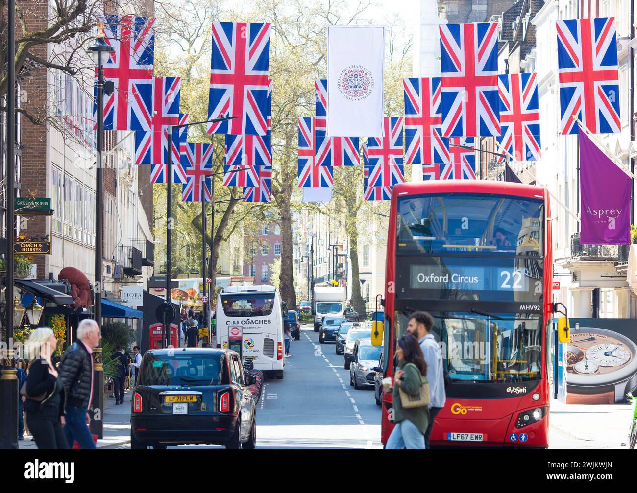 Union flags are seen as London prepares for the coronation of King ...