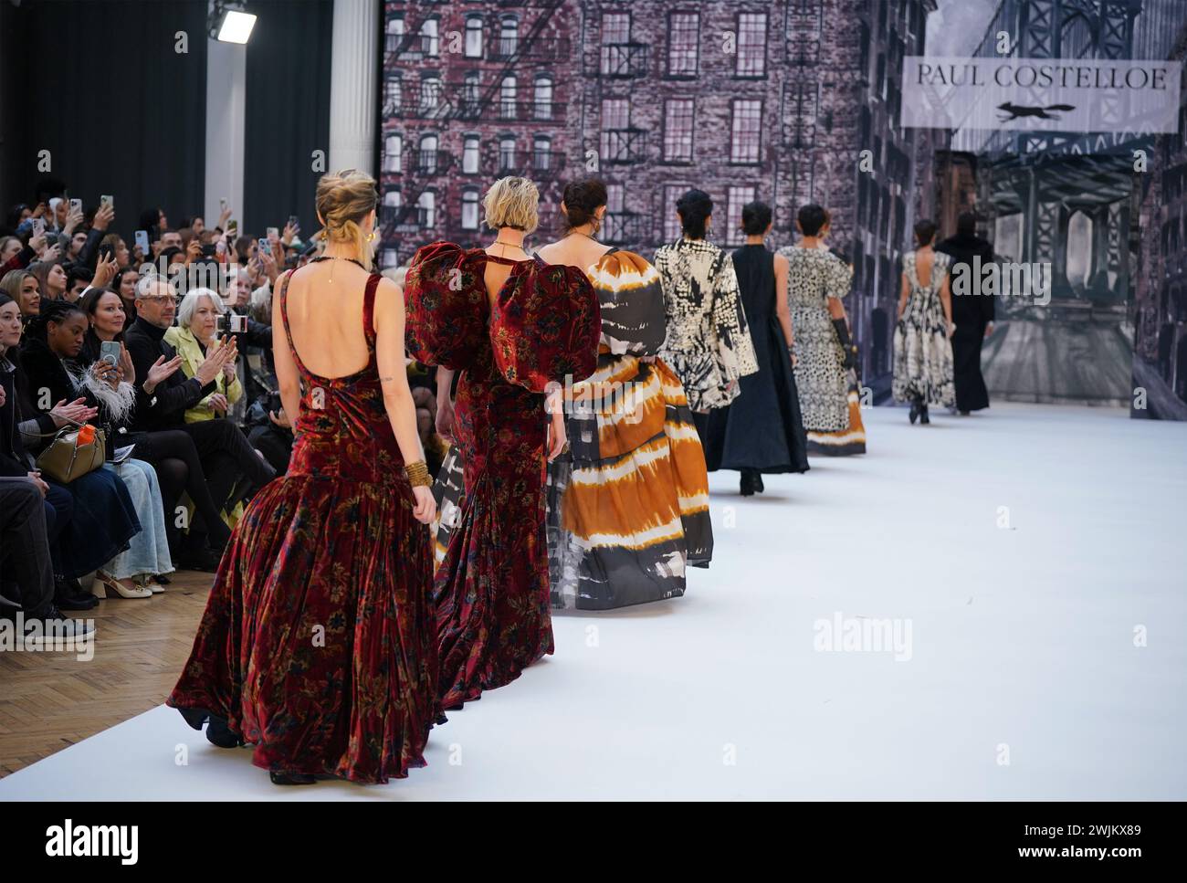 Models on the catwalk during the Paul Costelloe show at The Lindley ...