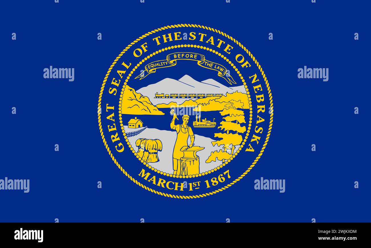 State flag of Nebraska Stock Photo - Alamy