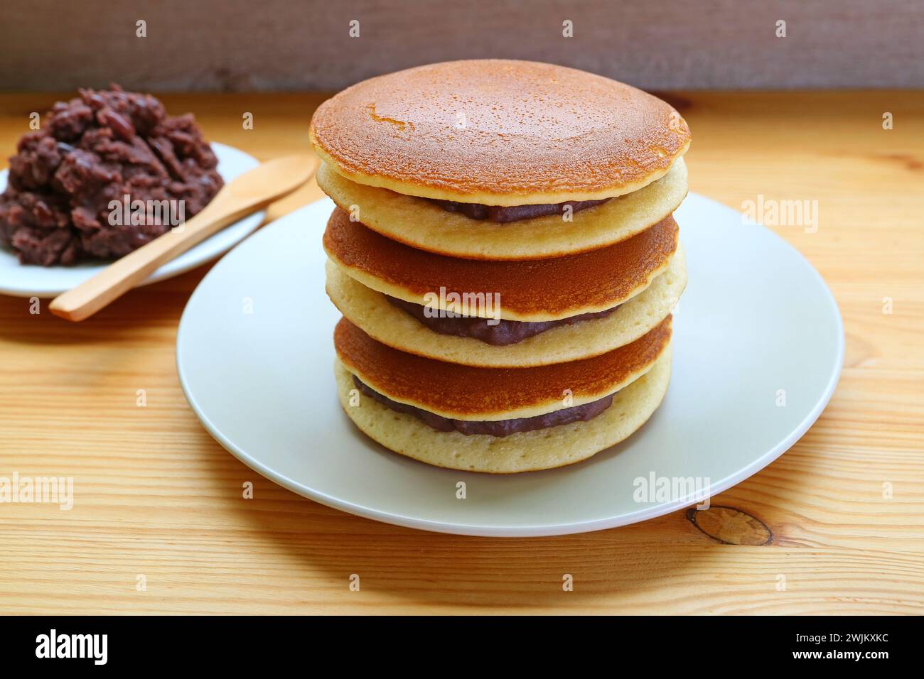 Stack of Dorayaki, Japanese Pancake Filled with Azuki Bean Paste Called ...