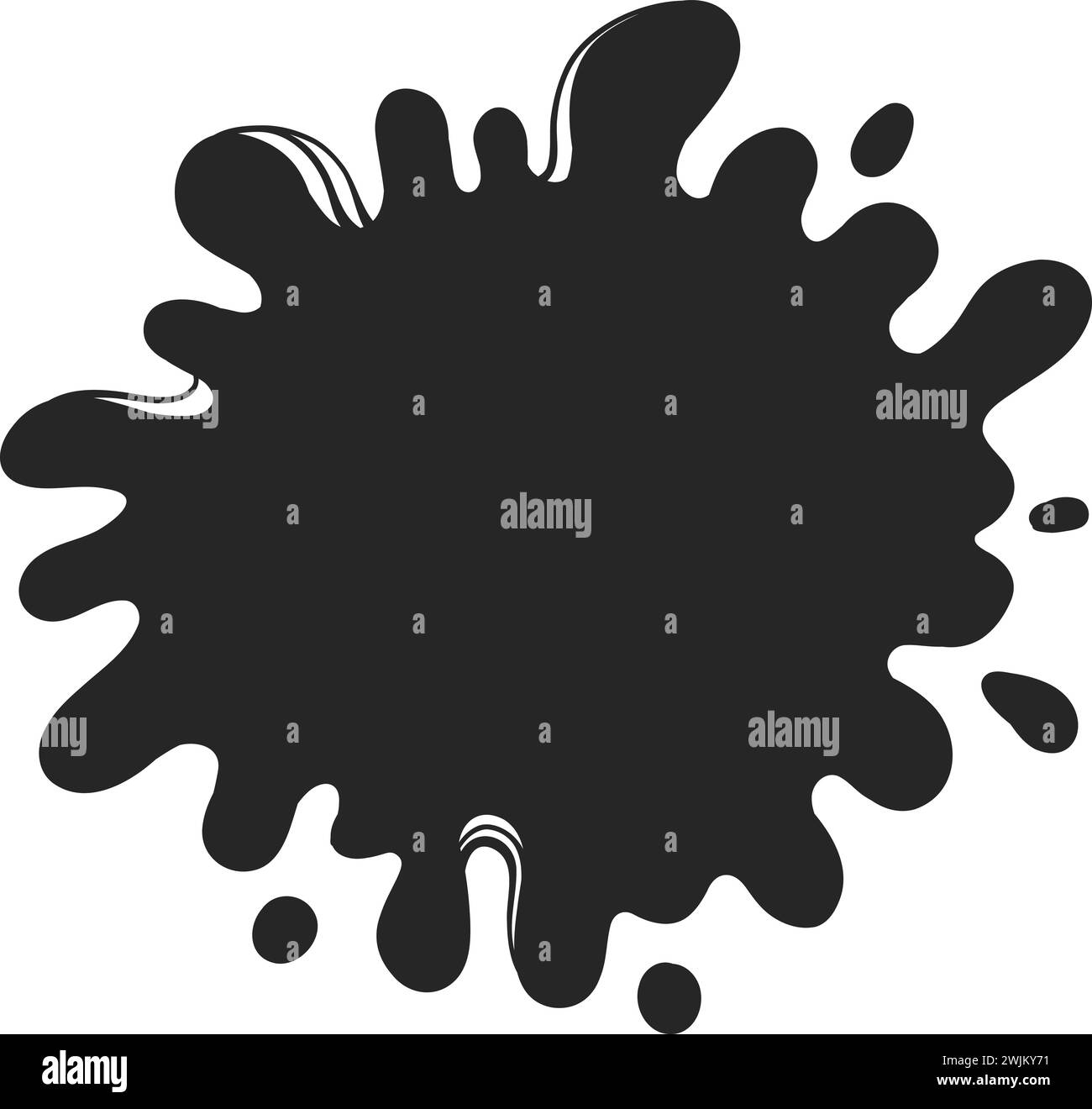 Black water splash. Abstract wet splatter drop for tattoo design, river ...