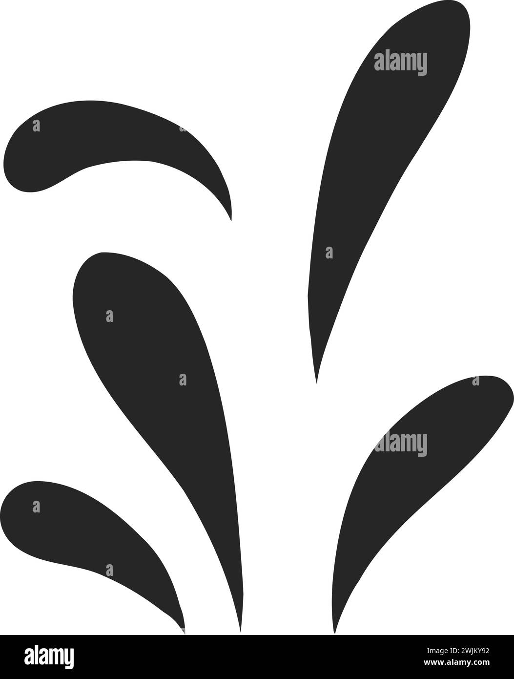 Black water splash. Abstract wet splatter drop for tattoo design, river ...