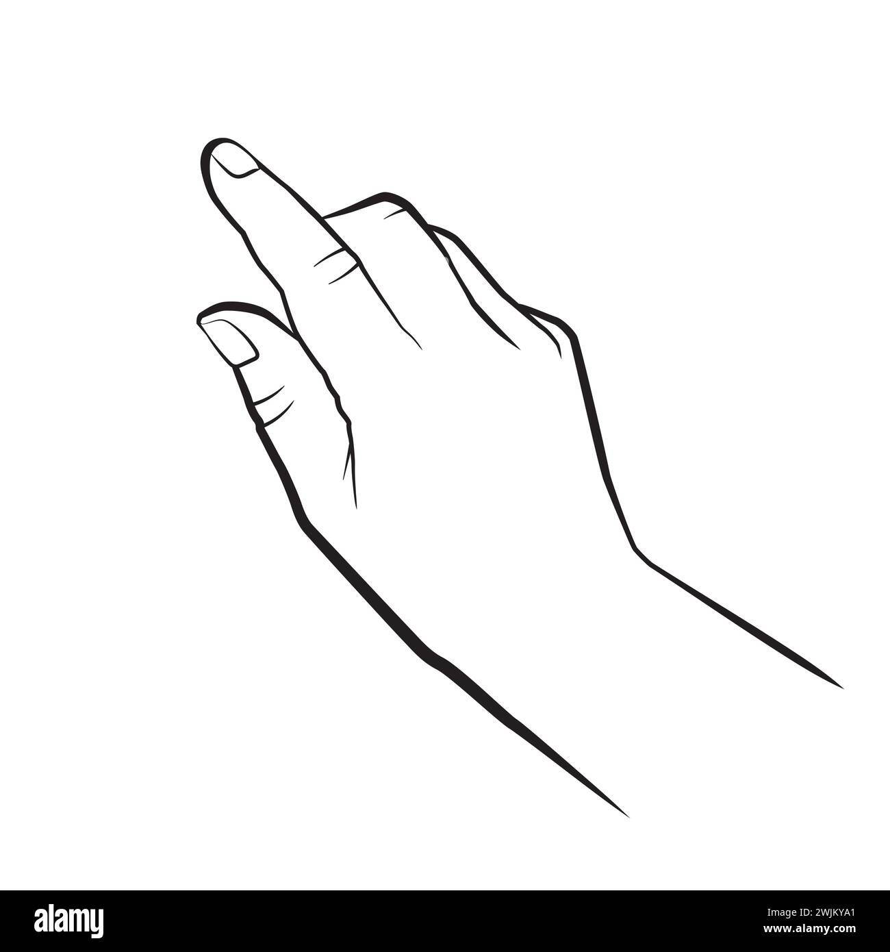 Woman showing something finger Stock Vector Images - Alamy