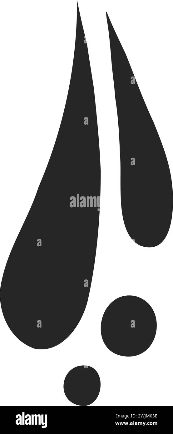 Black water splash. Abstract wet splatter drop for tattoo design, river ...