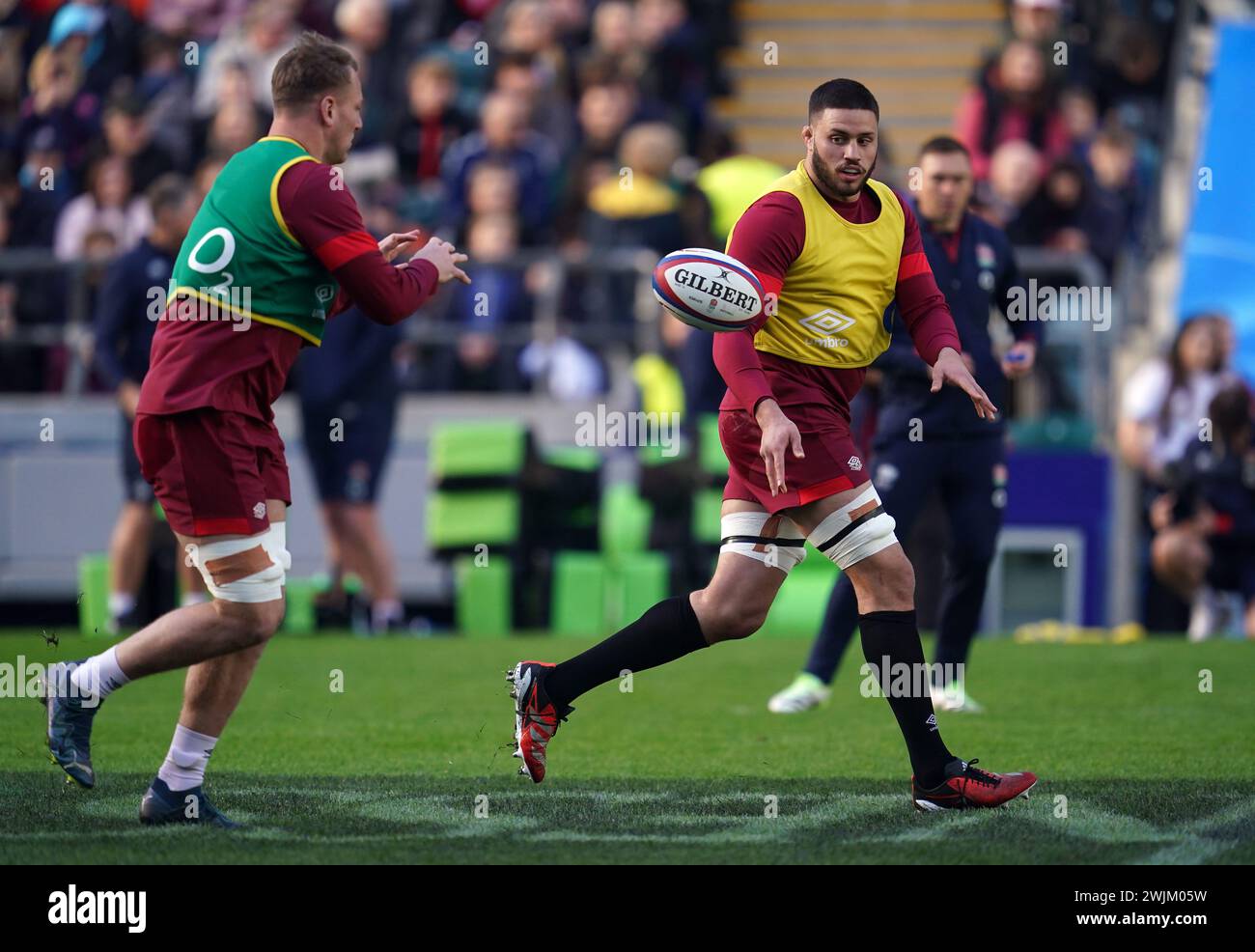 England's Ethan Roots during a training session at Twickenham Stadium ...