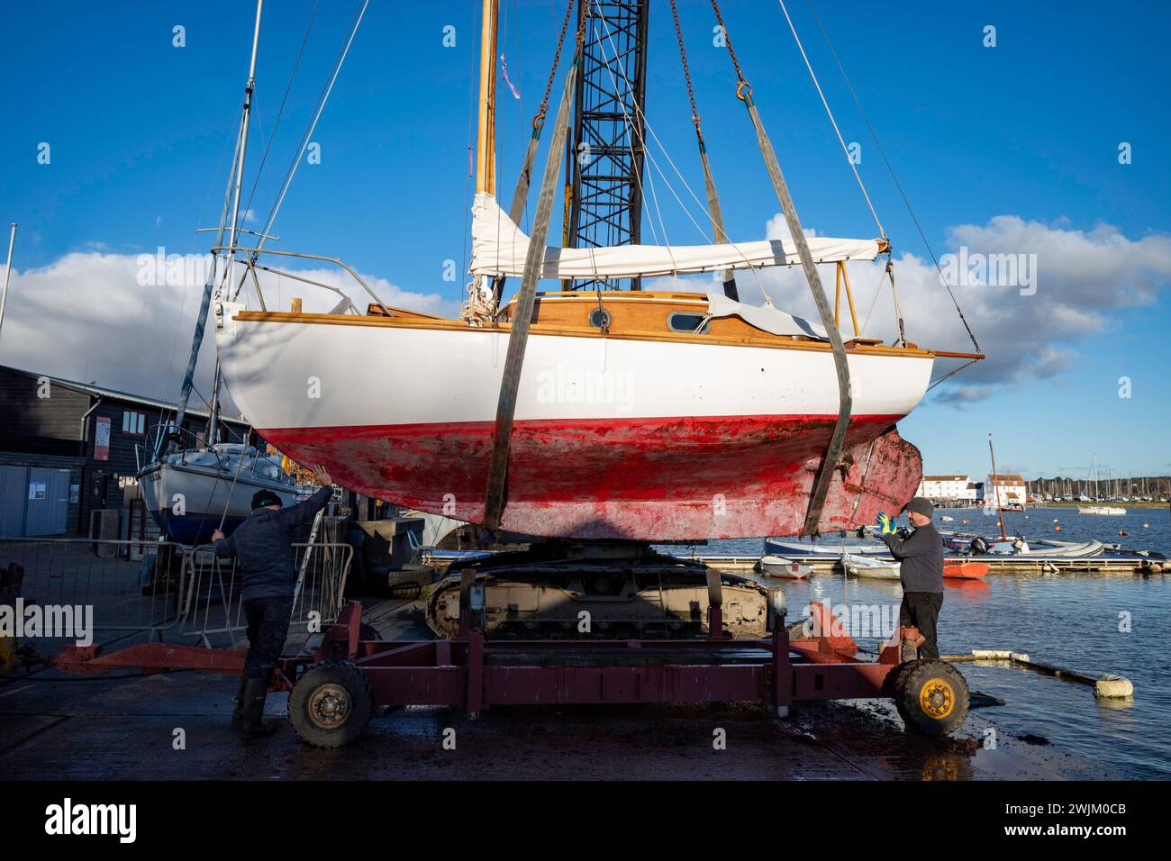Woodbridge boat yard Suffolk Stock Photo - Alamy