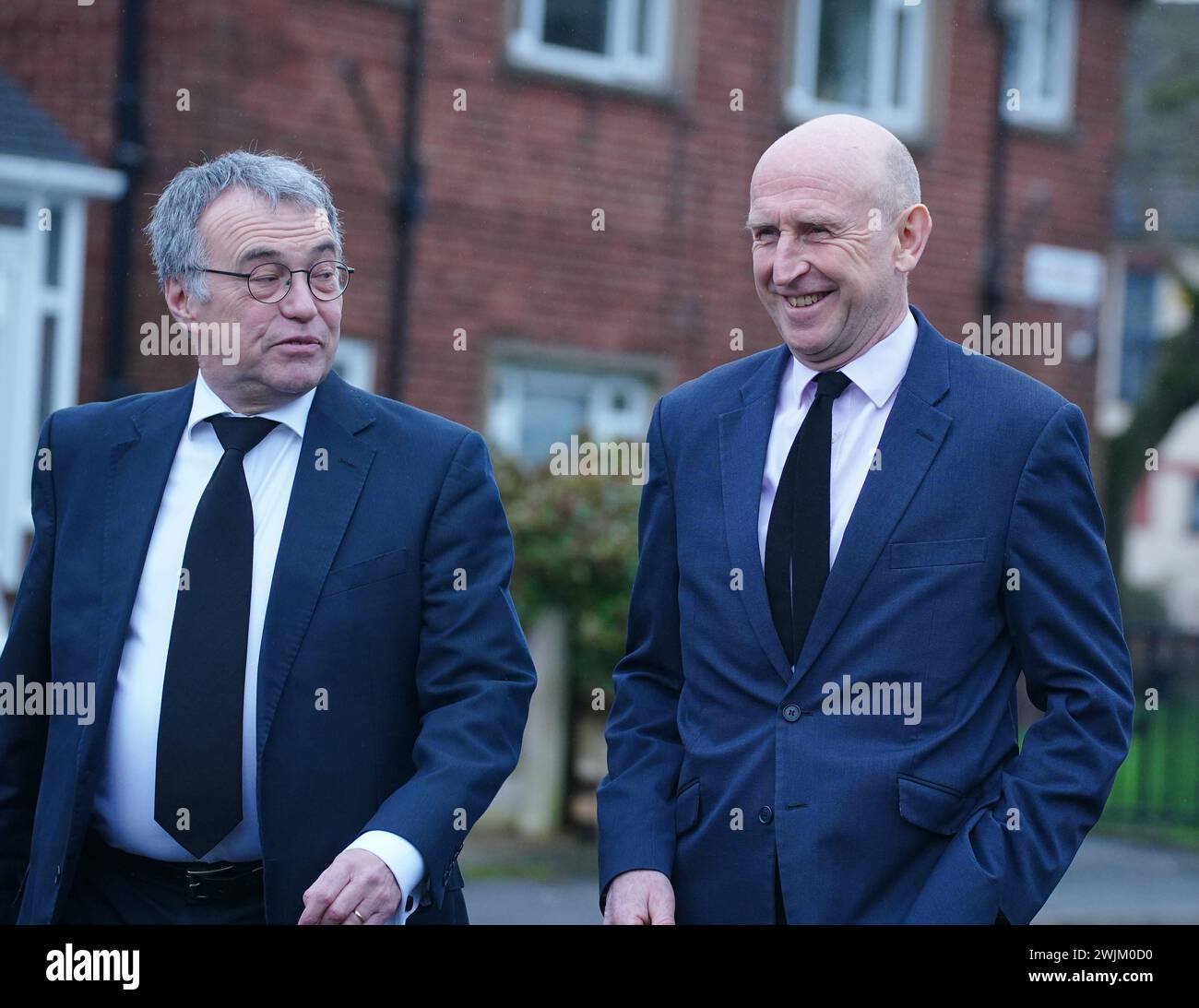 Phil Woolas and John Healey (right), shadow defence secretary, arrives ...