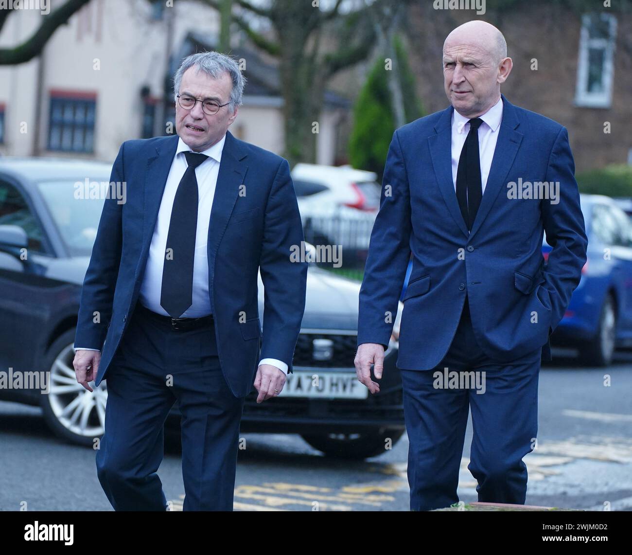Phil Woolas and John Healey (right), shadow defence secretary, arrives ...