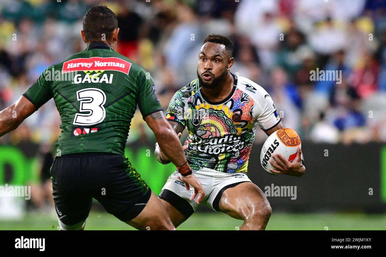 Townsville, Australia. 16th Feb, 2024. Indigenous All Stars player ...