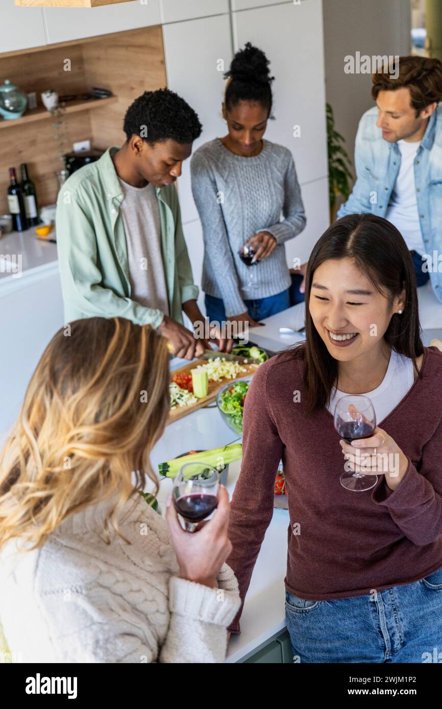 Wine reunion social hi-res stock photography and images - Alamy