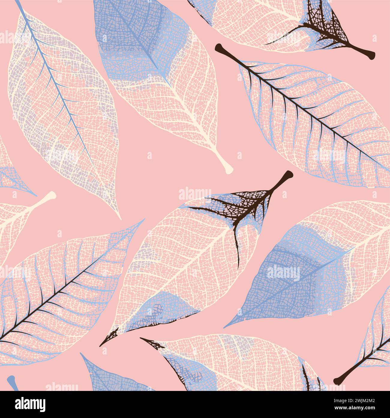 Skeletonized leaves seamless Stock Vector Image & Art - Alamy