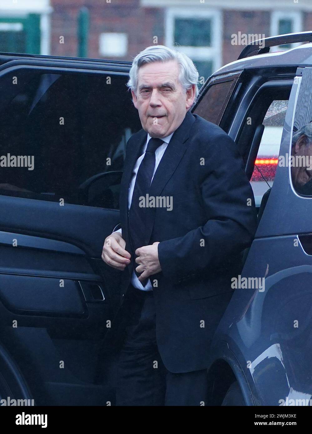Former prime minister Gordon Brown arrives for a Requiem Mass for ...