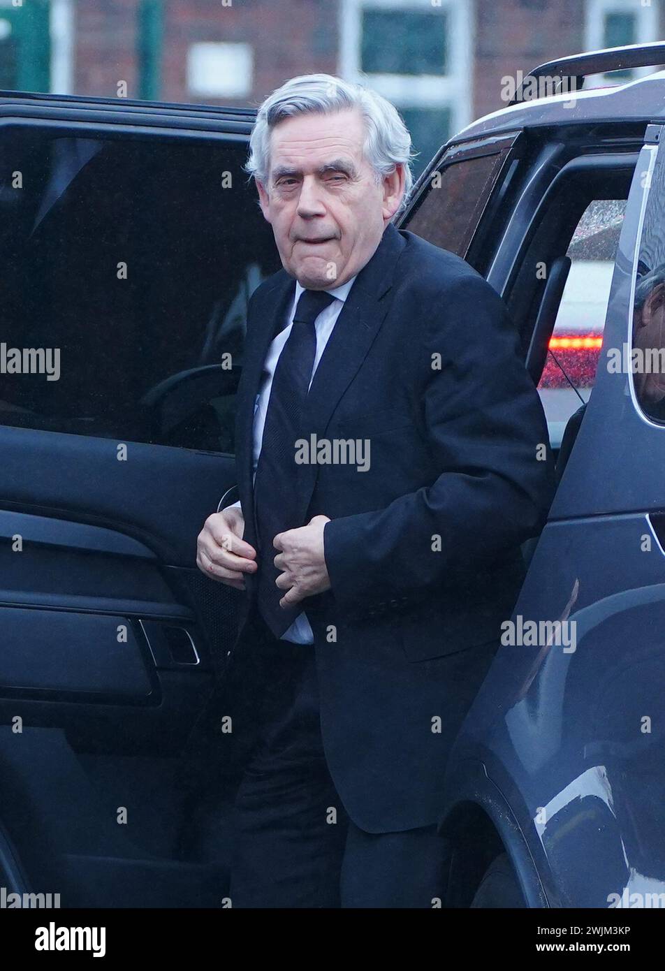 Former prime minister Gordon Brown arrives for a Requiem Mass for ...