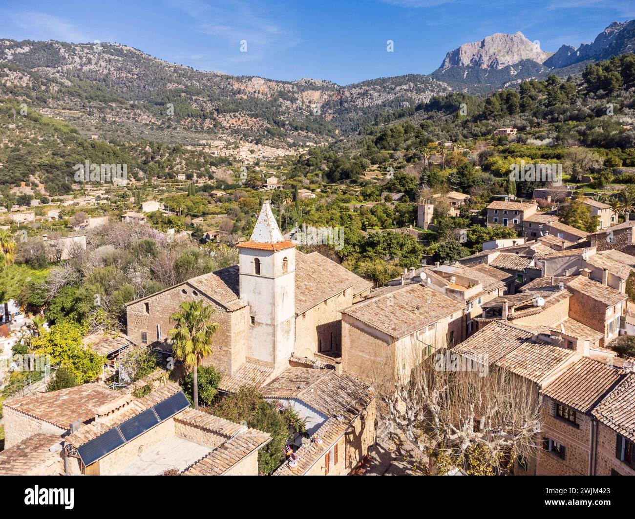 Biniaraix village, in the Soller Valley, Natural area of the Serra de ...