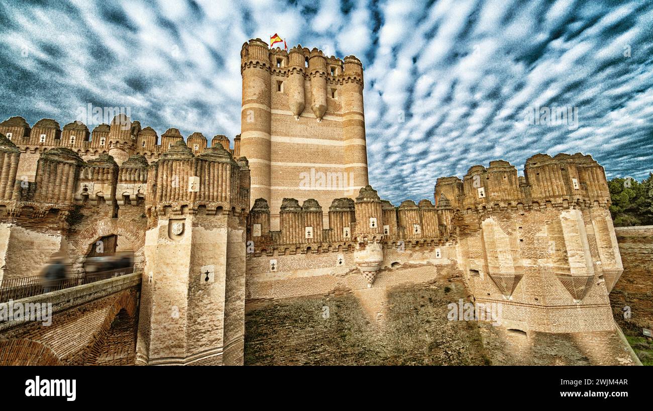 Castle of Coca, 15th Century Gothic Mudejar Style, Spanish Mudejar ...