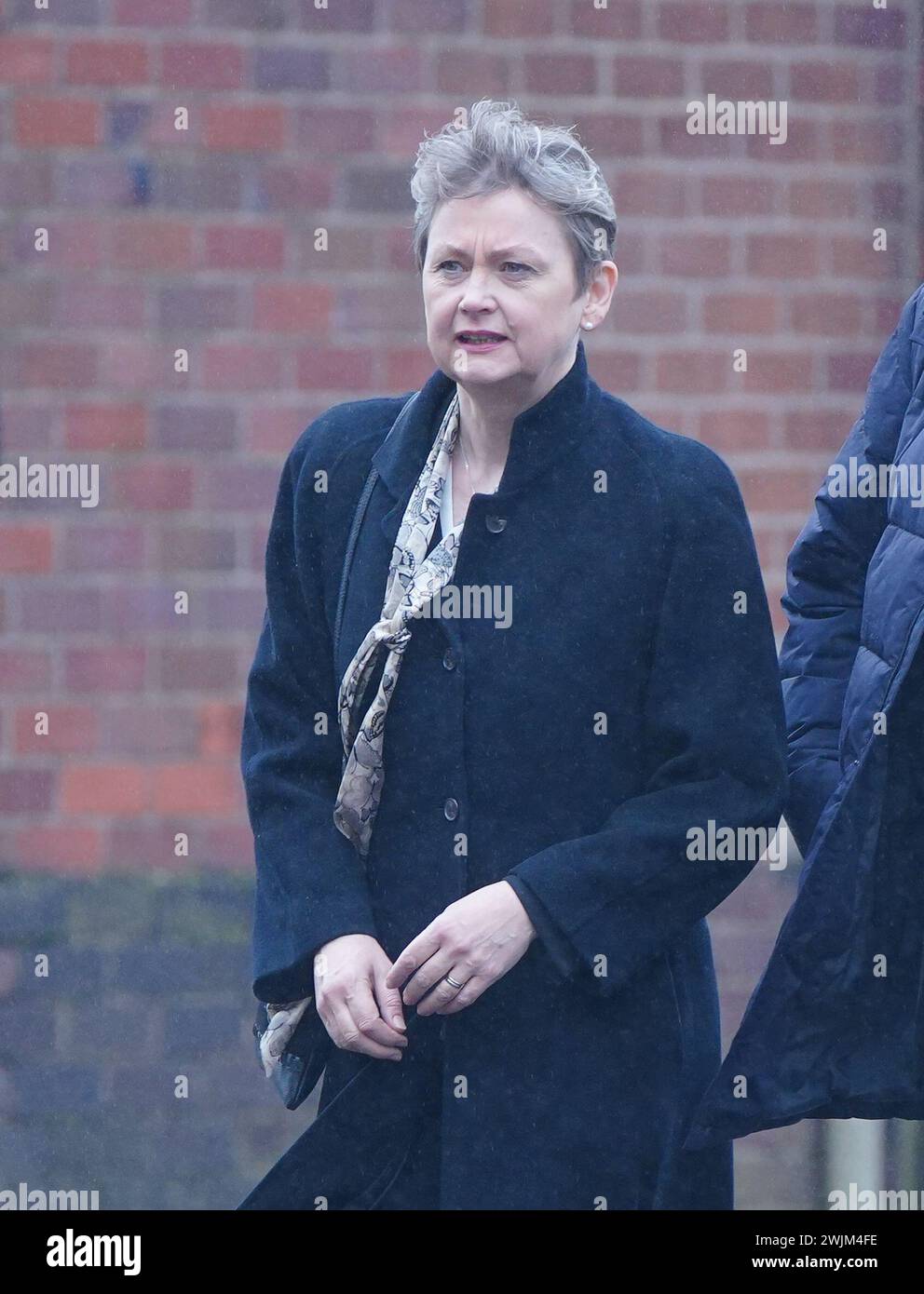 Yvette Cooper arrives for a Requiem Mass for former Rochdale MP and ...