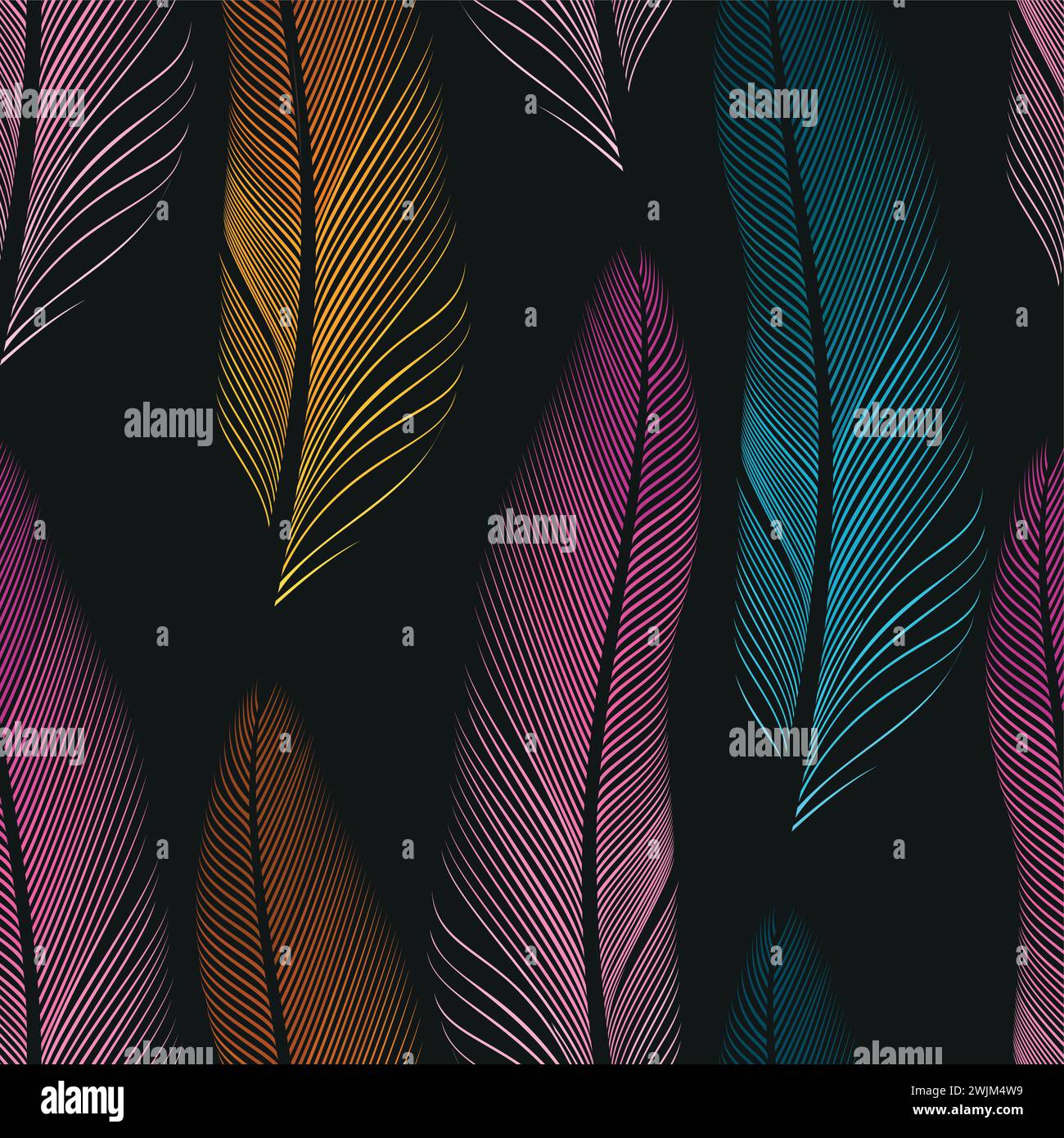 Decorative feathers seamless Stock Vector Image & Art - Alamy