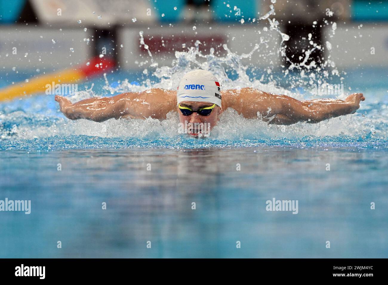Doha, Qat. 16th Feb, 2024. Jacob Majerski from Poland in action at ...