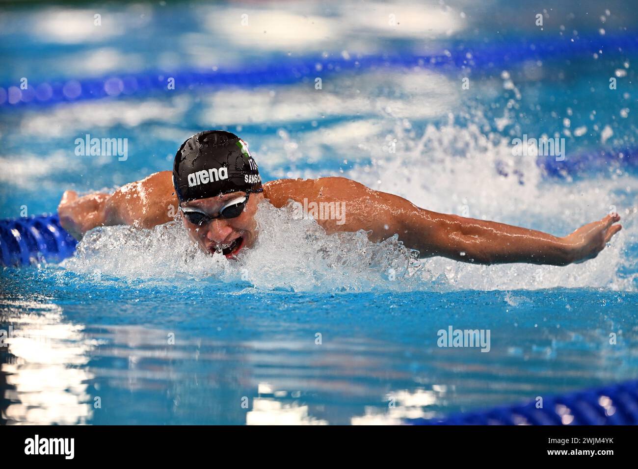 Doha, Qat. 16th Feb, 2024. Gianmarco Sansone from Italy in action at ...
