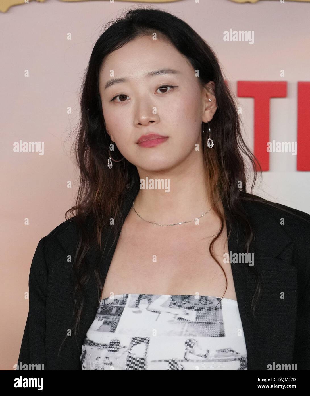 Los Angeles, USA. 15th Feb, 2024. Gia Kim arrives at the Netflix's ...