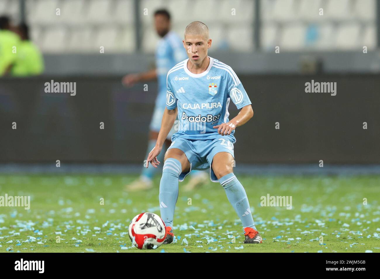 Lima, Peru. 16th Feb, 2024. Ian Wisdom of Sporting Cristal during the ...