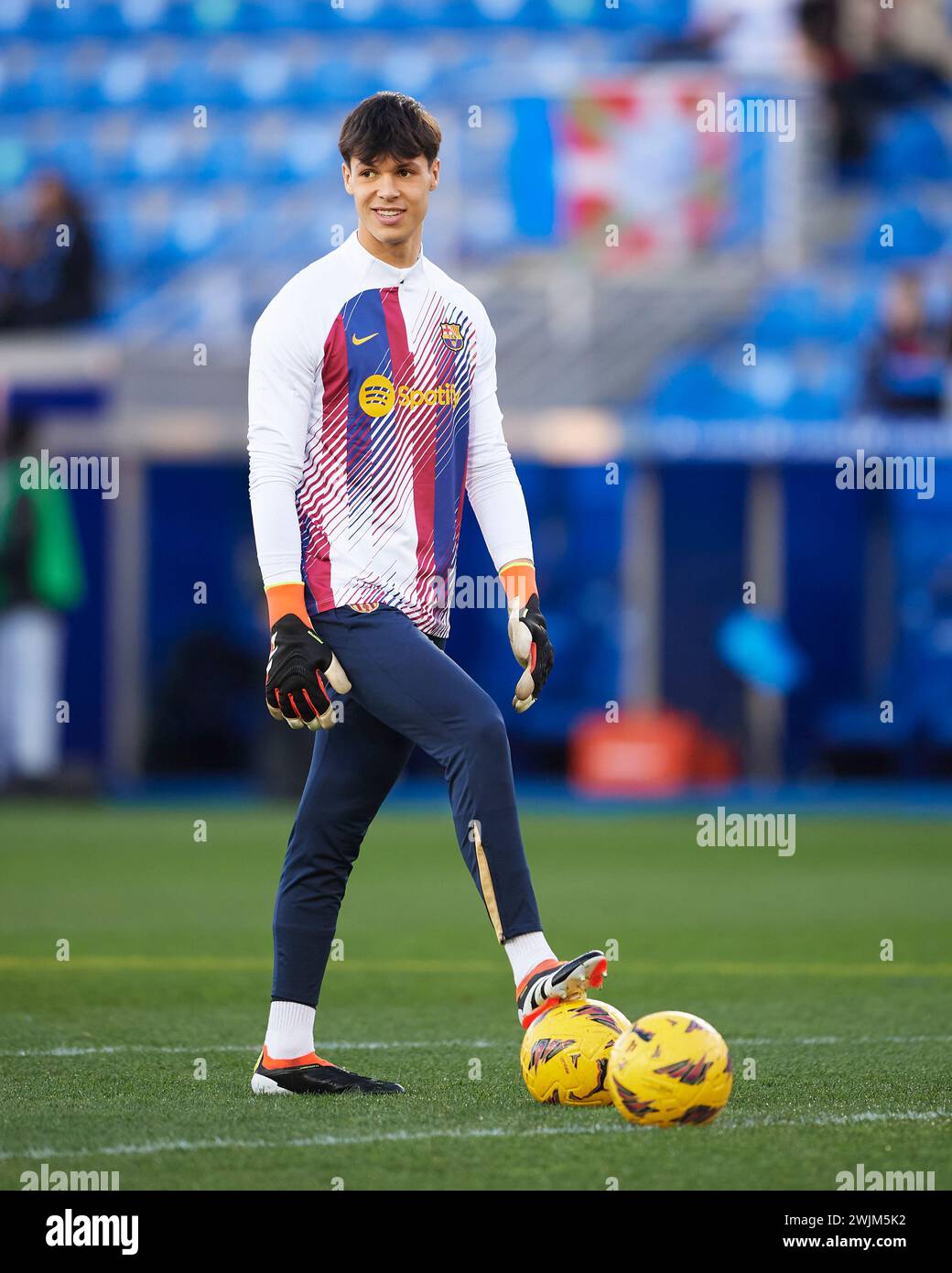 Diego Kochen of FC Barcelona in action during the LaLiga EA Sports match between Deportivo ...