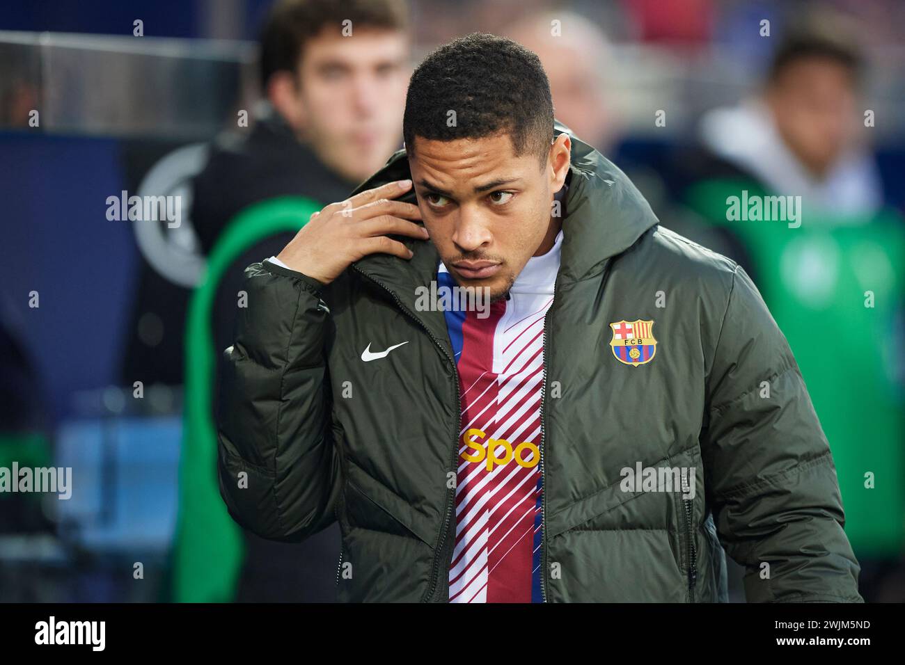 Vitor Roque of FC Barcelona looks on during the LaLiga EA Sports match ...