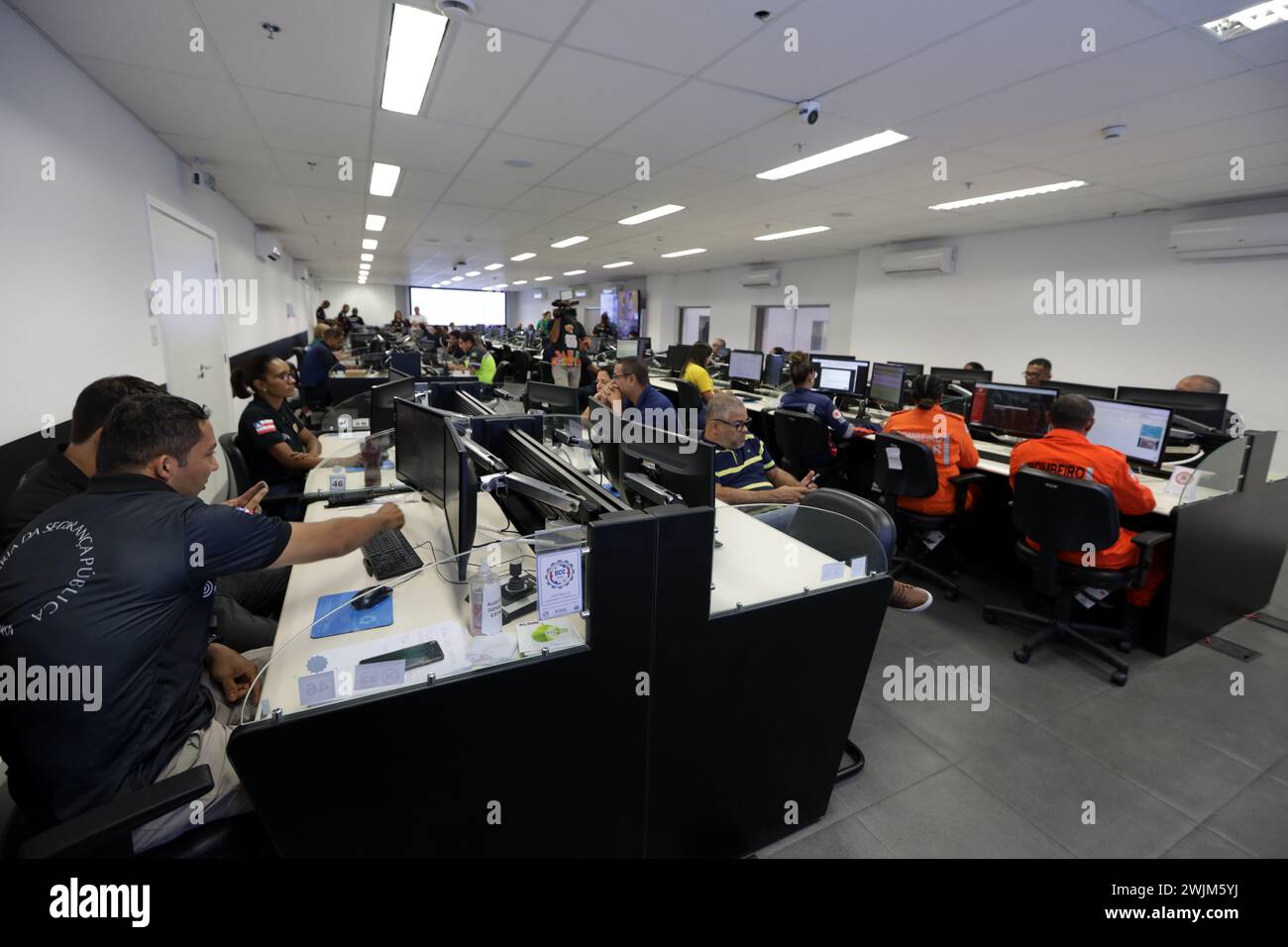 salvador, bahia, brazil - february 12, 2024: Security forces ...